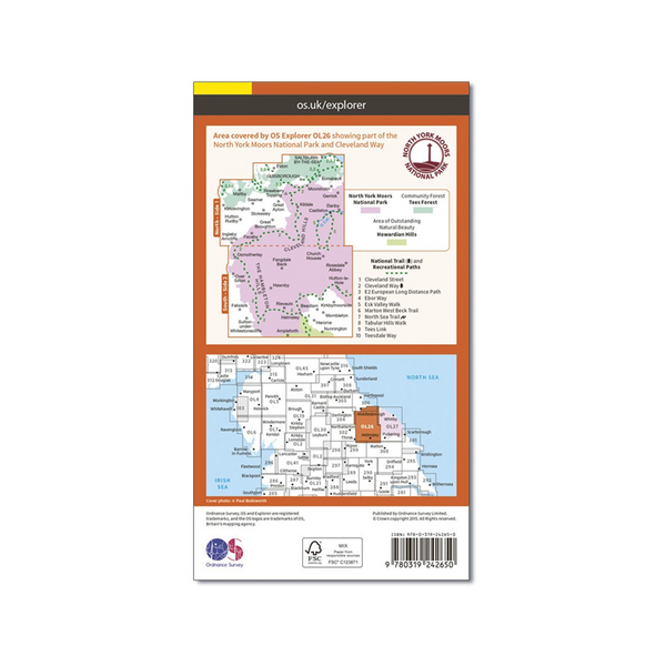 OS Explorer Map - North York Moors West - OL26 (incl. mobile download ...